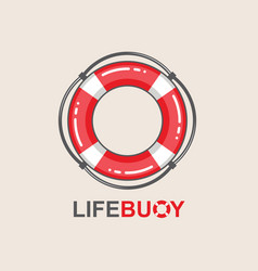 Lifebuoy icon in cartoon style isolated on white Vector Image