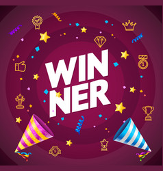 Winner success achievement concept Royalty Free Vector Image
