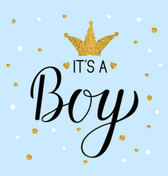 Birthday boy lettering on blue background Vector Image