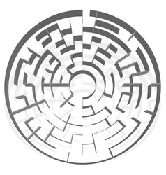 Solvable circular maze element isolated on white Vector Image