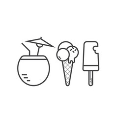 Big collection icons of fruit in a milk splash Vector Image