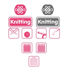 Handmade and sewing badges set Royalty Free Vector Image