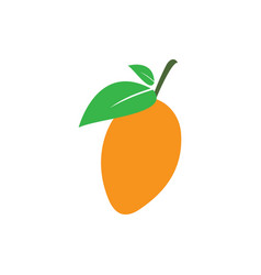 Mango logo flat design Royalty Free Vector Image
