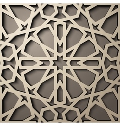 Background with 3d seamless pattern in islamic Vector Image