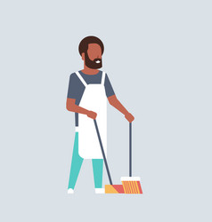 Broom with plastic handle household accessories Vector Image