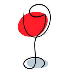 Wine glass silhouette Royalty Free Vector Image