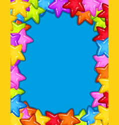 A colourful star frame Royalty Free Vector Image