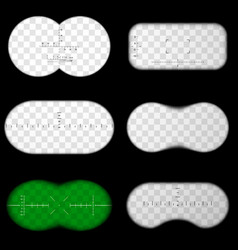 Binoculars view frame in shape of glasses Vector Image