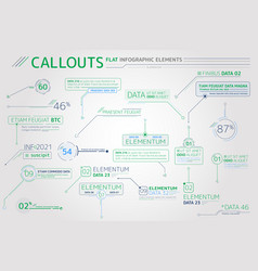 Callouts template digital info boxes Royalty Free Vector