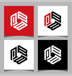 Creative initial letter bb square logo design Vector Image