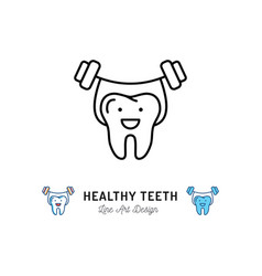 Tooth health icon tooth and a red apple symbol Vector Image