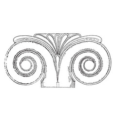 Proto ionic capital discovered on eastern Vector Image