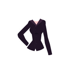 Cartoon blazer with lapel collar and buttons Vector Image