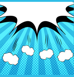 Border blue paper cut clouds for design Royalty Free Vector