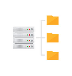 Data center icon set Royalty Free Vector Image