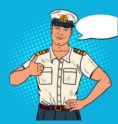 Sailor cartoon character set old captain Vector Image