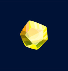 Crystal gemstone or precious gem stone icon Vector Image