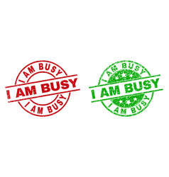 I am busy round watermarks using corroded surface Vector Image