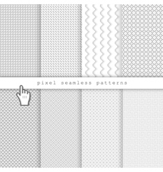Pixel pattern set Royalty Free Vector Image - VectorStock