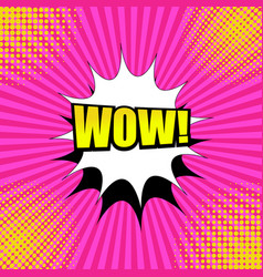 Wow comic word Royalty Free Vector Image - VectorStock