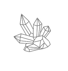 Crystal outline Royalty Free Vector Image - VectorStock