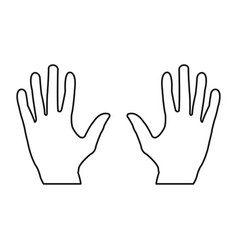 Female hands outline drawing Royalty Free Vector Image