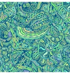 Seamless abstract hand-drawn pattern waves Vector Image