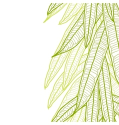 Seamless natural pattern with long leaves Vector Image