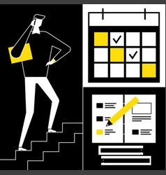 Important due date deadline in calendar organizer Vector Image