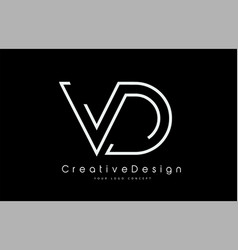 Dv d v letter modern logo design with yellow Vector Image