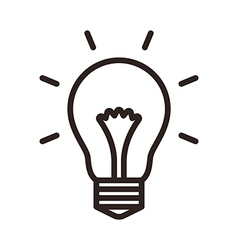Bulb with cogs - gears icon Royalty Free Vector Image