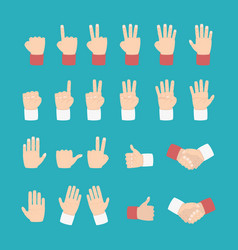 Hand expression with various style Royalty Free Vector Image