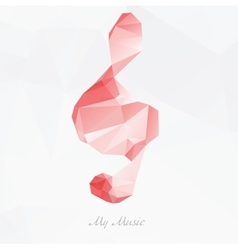 Origami musical note Royalty Free Vector Image