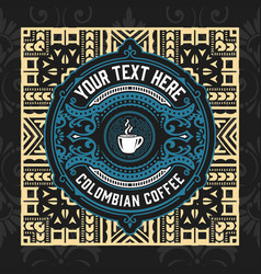 Coffee shop label for cafe business Royalty Free Vector