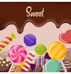 Sweet candy poster Royalty Free Vector Image - VectorStock