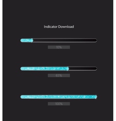 Fluid progress loading bar 100 90 80 70 60 50 40 Vector Image