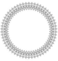 Floral modern round frame Royalty Free Vector Image