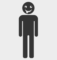 Idiot person icon Royalty Free Vector Image - VectorStock