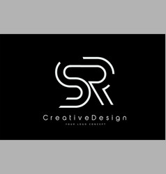 S r logo sr letter design Royalty Free Vector Image