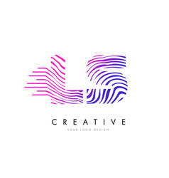 Pl p l zebra lines letter logo design Royalty Free Vector