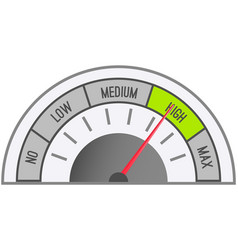 Color scale with arrow from no to max and change Vector Image