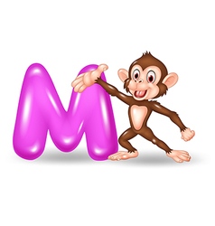 Alphabet s with snake cartoon Royalty Free Vector Image