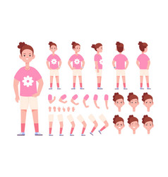 Children action verb child character learning Vector Image