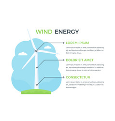 Windmill - infographic template Royalty Free Vector Image