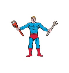 Superhero holding book background Royalty Free Vector Image
