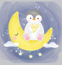 Penguin salute Royalty Free Vector Image - VectorStock