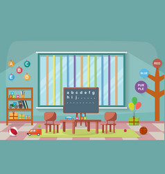 School classroom interior room blackboard Vector Image