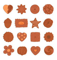 Chocolate cartoon cocoa choco sweet food Vector Image