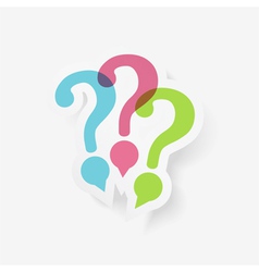Box with question mark icons Royalty Free Vector Image