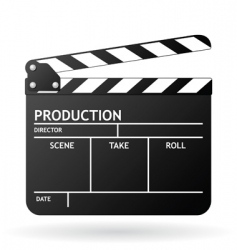 Old clapper board in doodle style Royalty Free Vector Image
